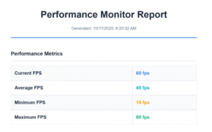 Free FPS Test | Real-Time Frame Rate Tester & Stability Reports
